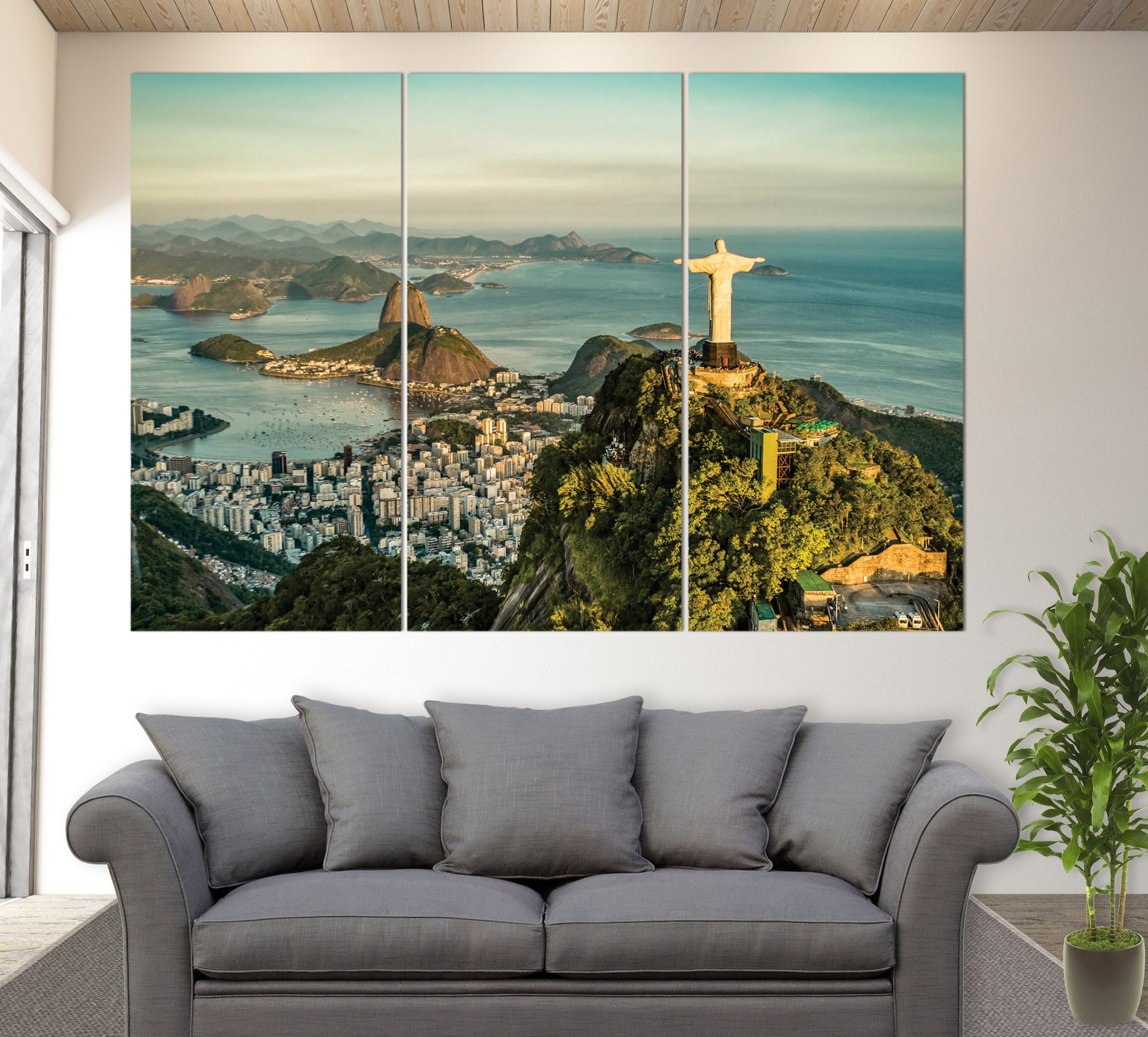 Rio De Janeiro Wall Art, Rio Skyline, Rio Canvas Print, Christ the ...