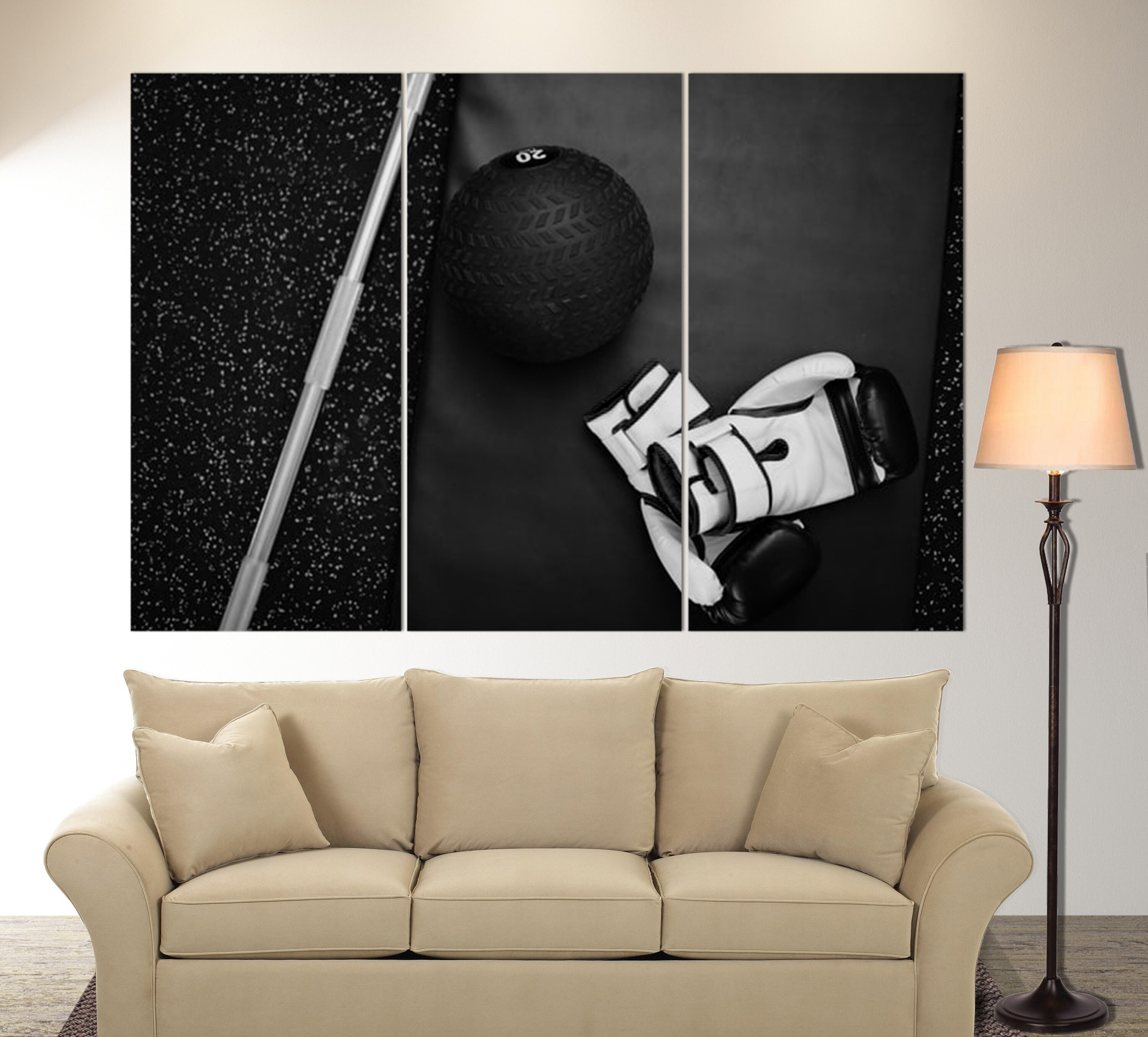 Workout Wall Art Boxing Canvas Print Boxing Wall Art Boxer - Etsy UK