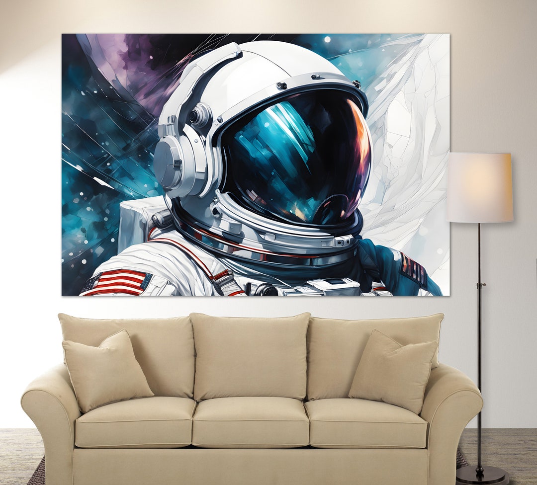 Astronaut Canvas Print, Space Wall Art, Space Canvas Art - Etsy