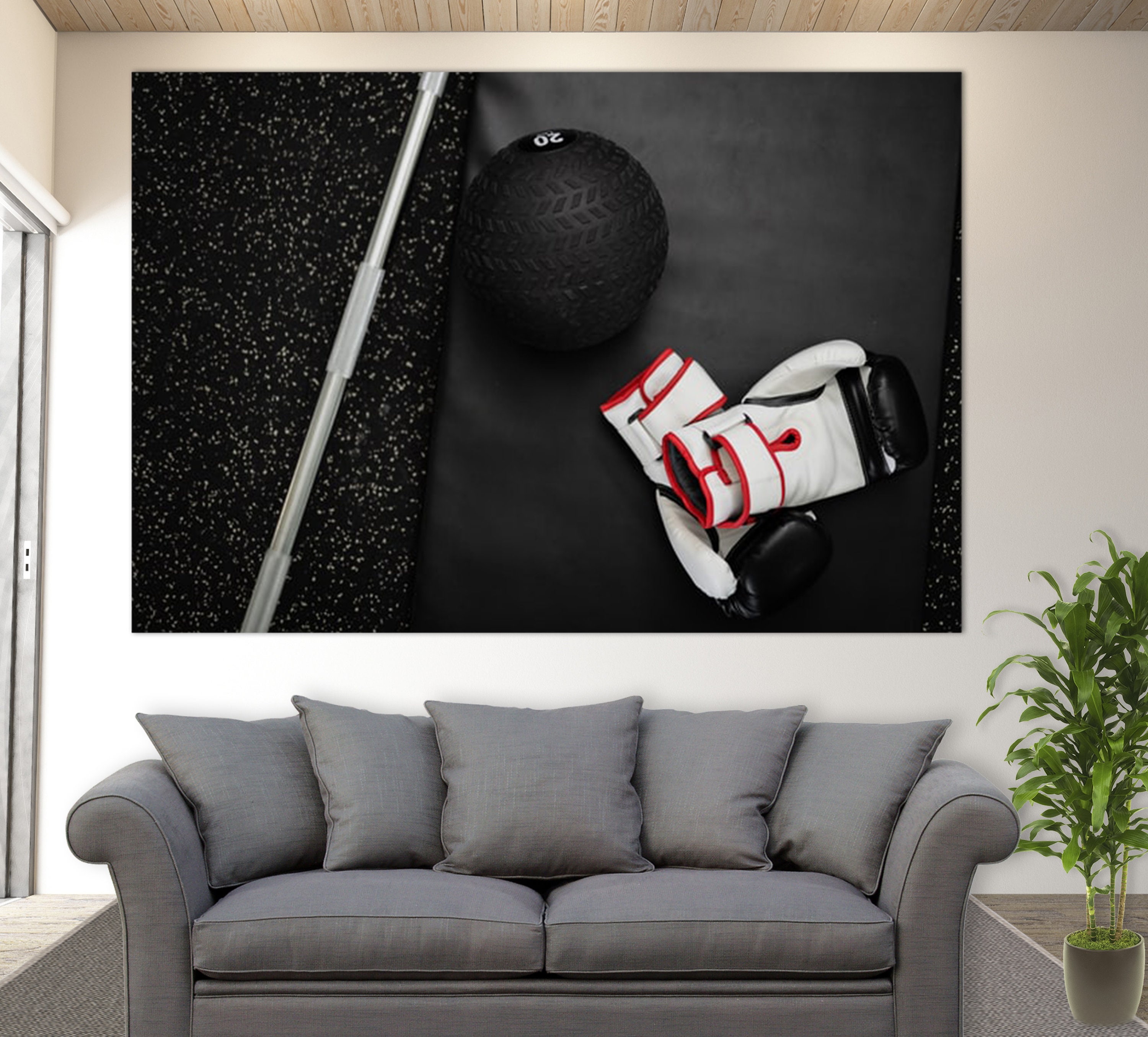 Workout Wall Art Boxing Canvas Print Boxing Wall Art Boxer - Etsy UK