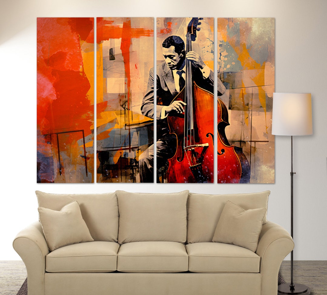 Abstract Jazz Wall Art, Music Decor, Musician Gift, Jazz Canvas Print ...