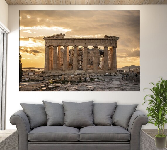 Ancient Greece Wall Art Parthenon Canvas Print Athens Wall | Etsy