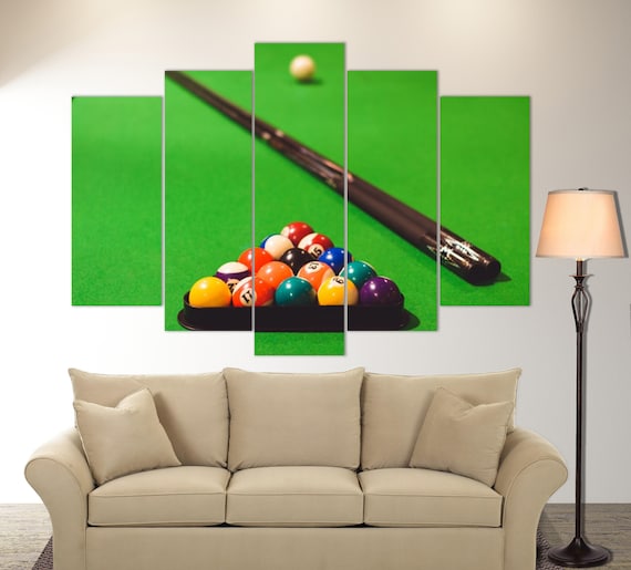 Billiards Wall Art Billiards Canvas Art Billiard Table | Etsy