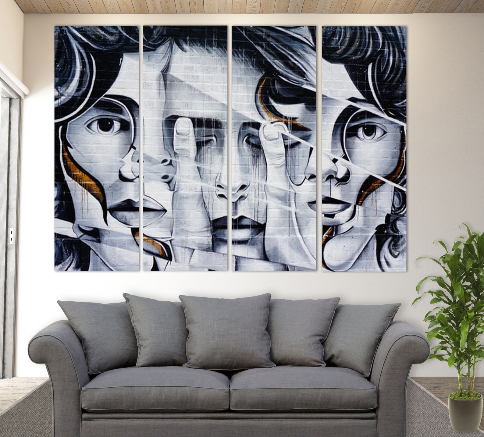 Abstract Street Art, Graffiti Canvas Wall Art, Graffiti Canvas Print ...