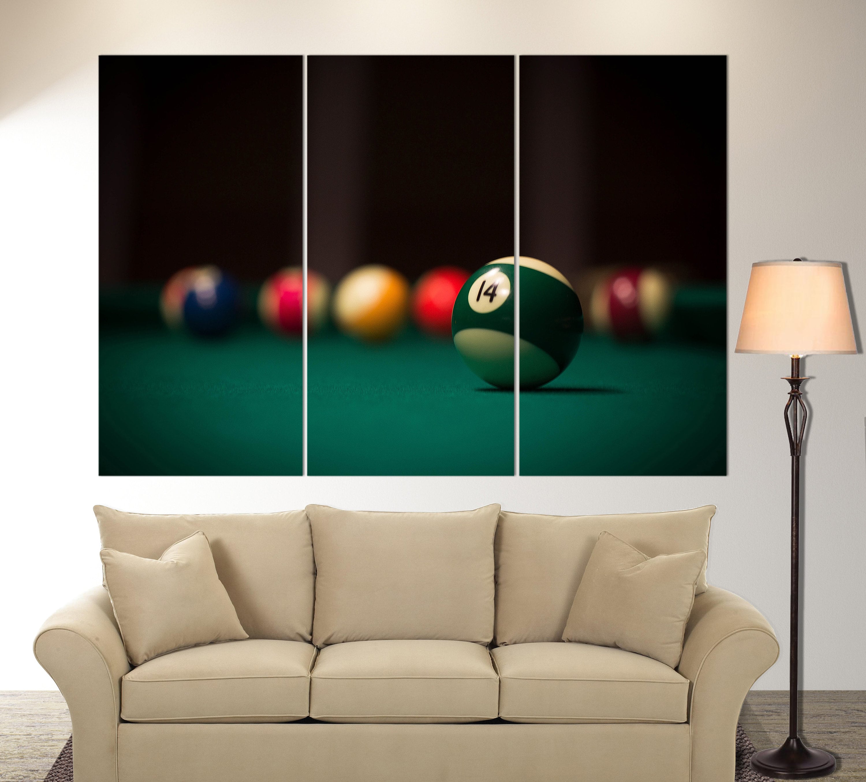 Pool Table Canvas Print Billiards Wall Art Billiards Canvas - Etsy