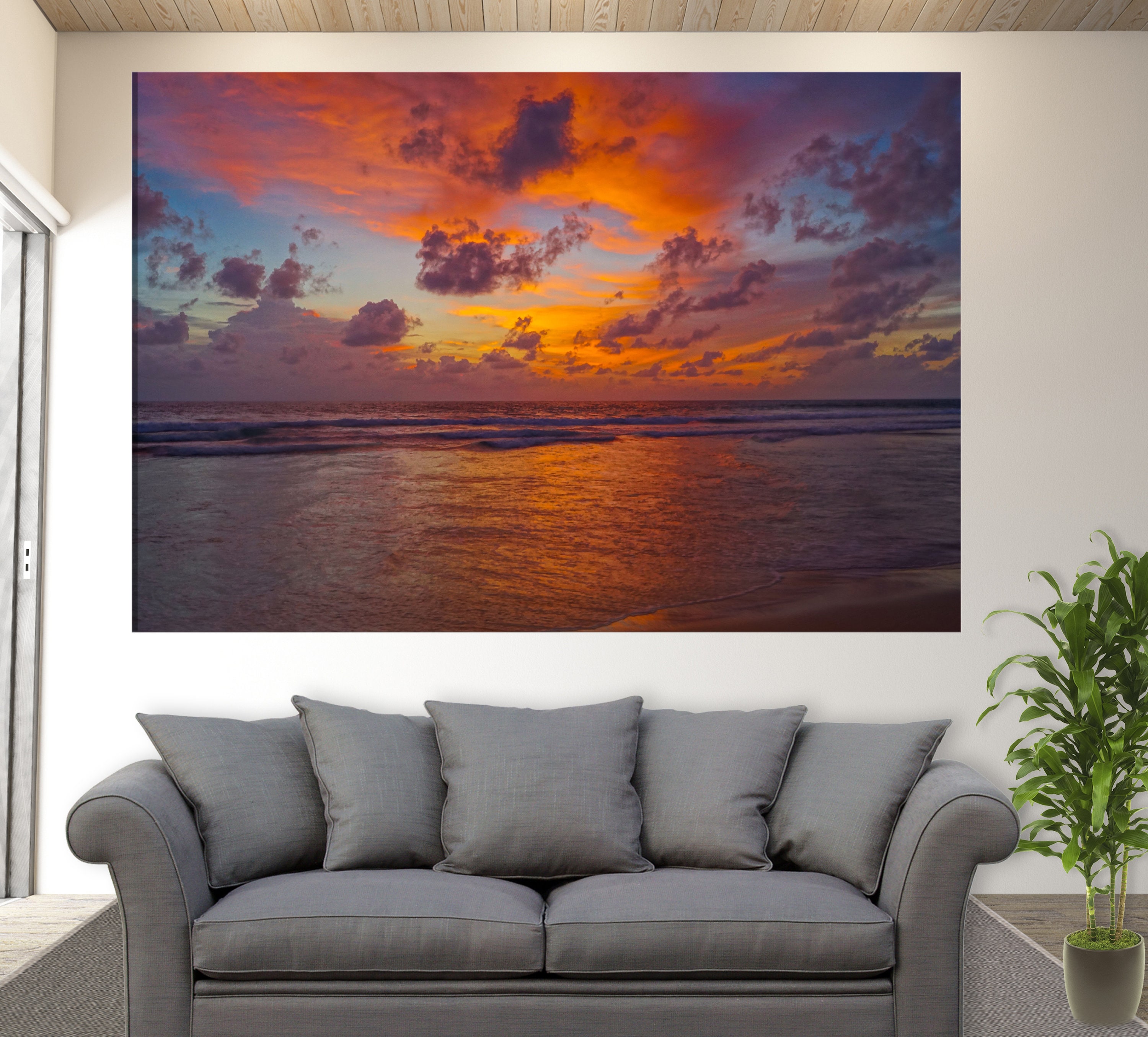 Ocean Wall Art Sea Sunset Canvas Print Sea Canvas Art - Etsy Singapore