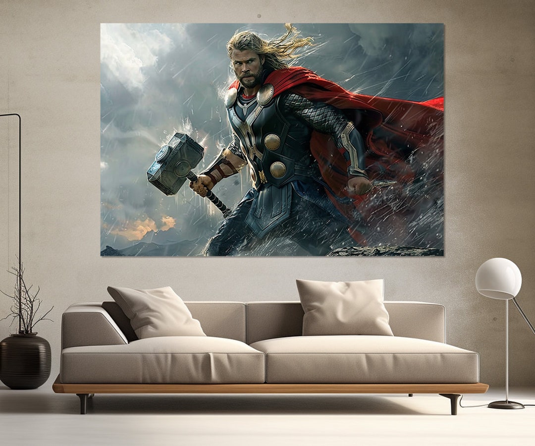 Avengers Wall Art, Thor Canvas Print, Thor Painting, Avengers Canvas ...
