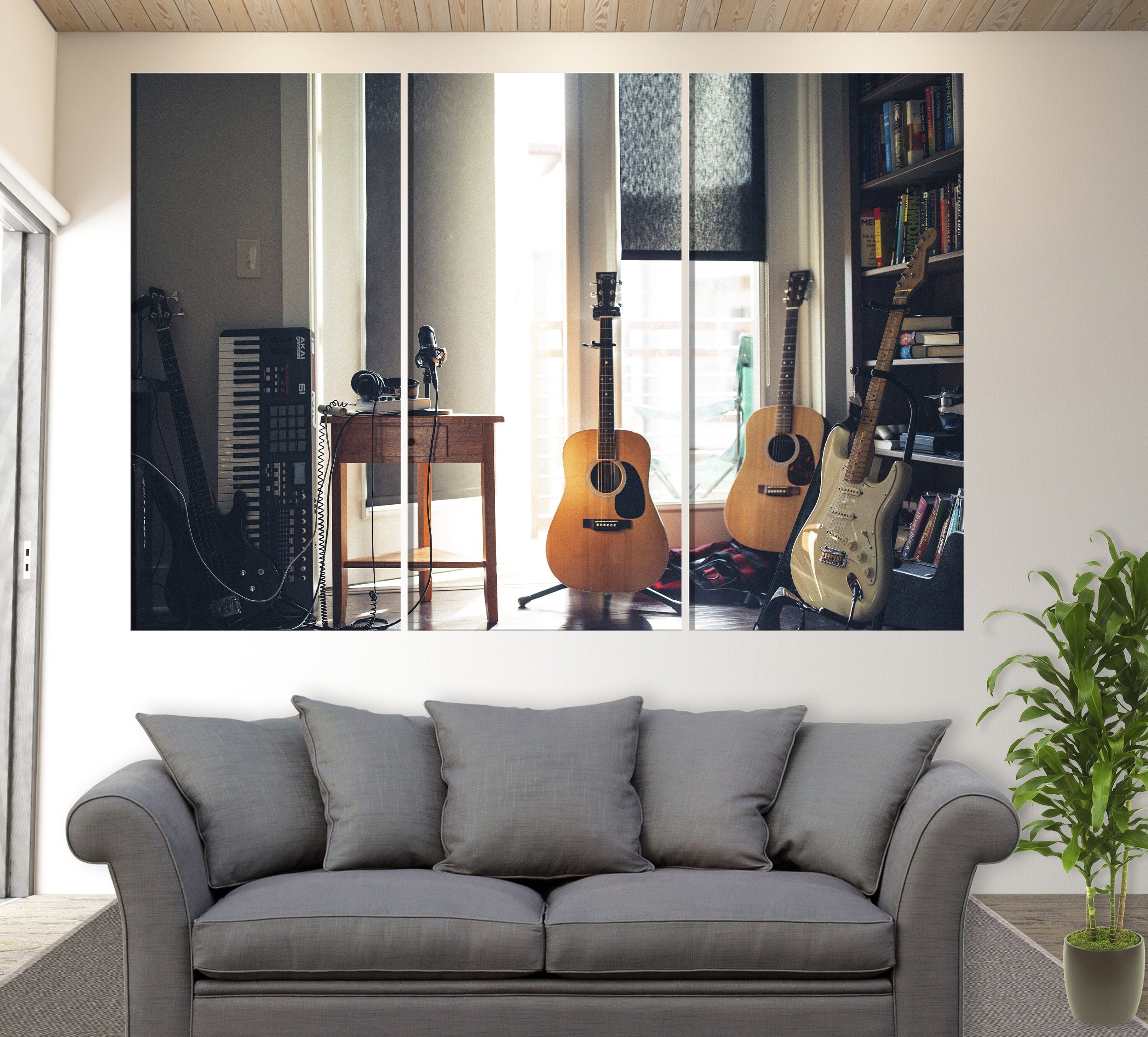 Home Music Studio Canvas Print, Music Room Decor, Music Wall Art - Etsy