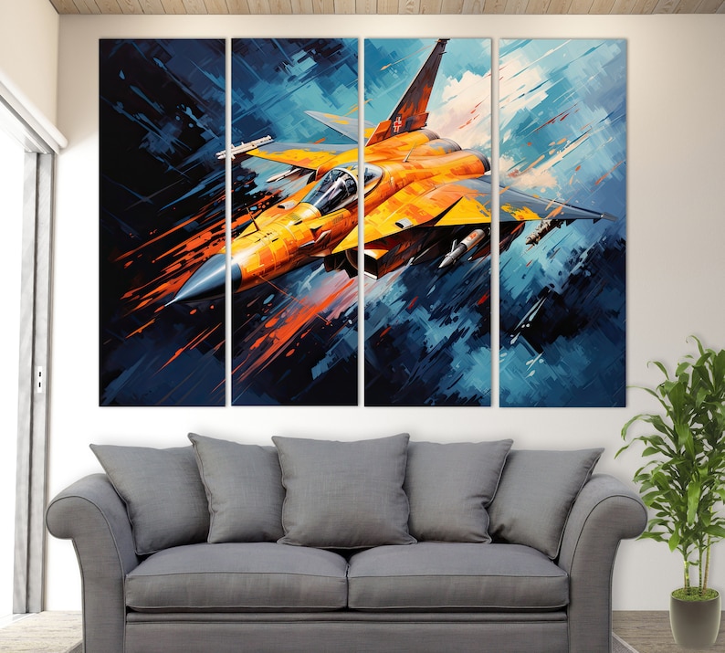 Abstract Fighter Jet, Abstract Art, Abstract Jet, Fighter Jet Canvas ...