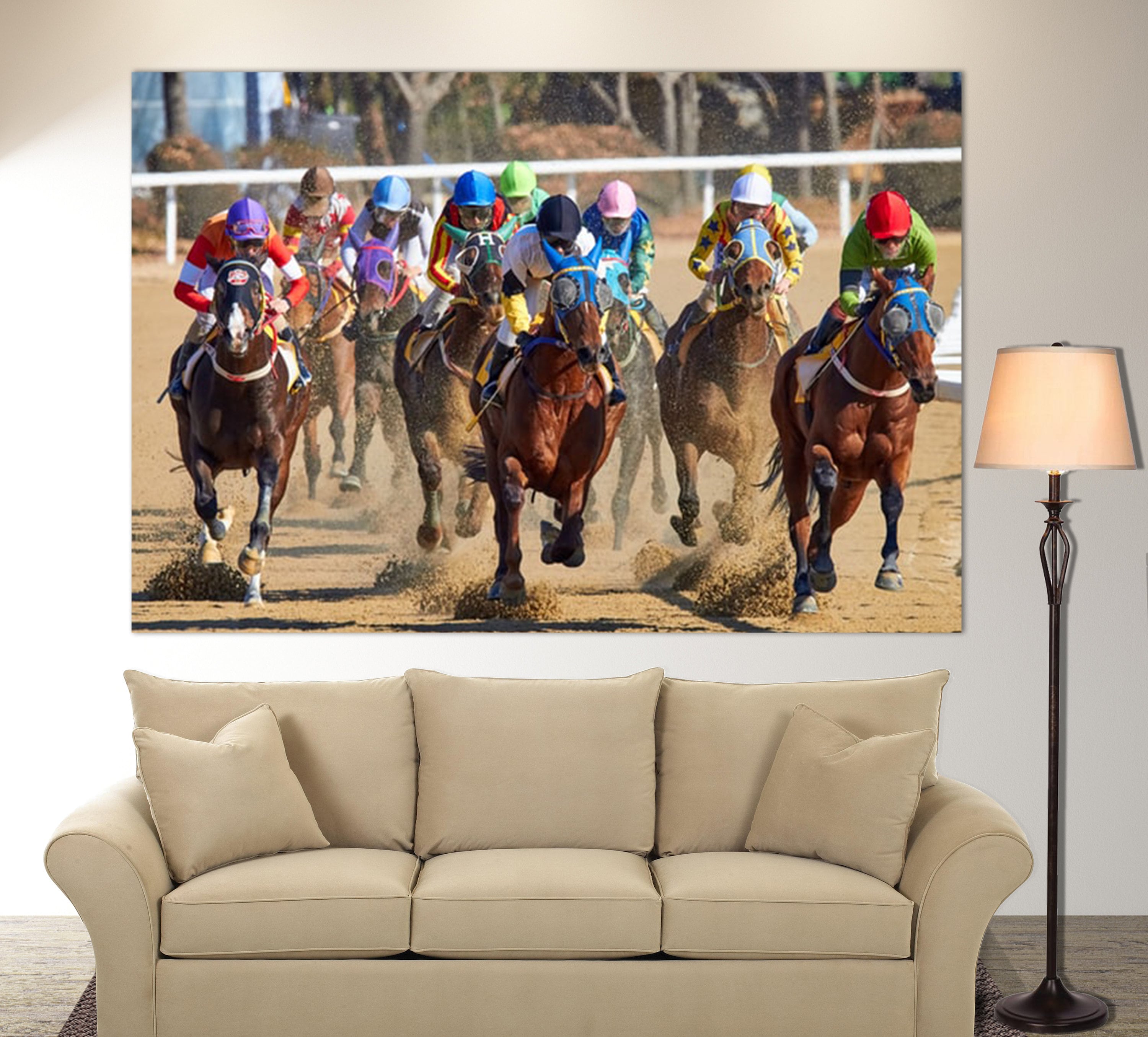 Horse Racing Wall Art Horse Racing Canvas Print Horse Racing - Etsy
