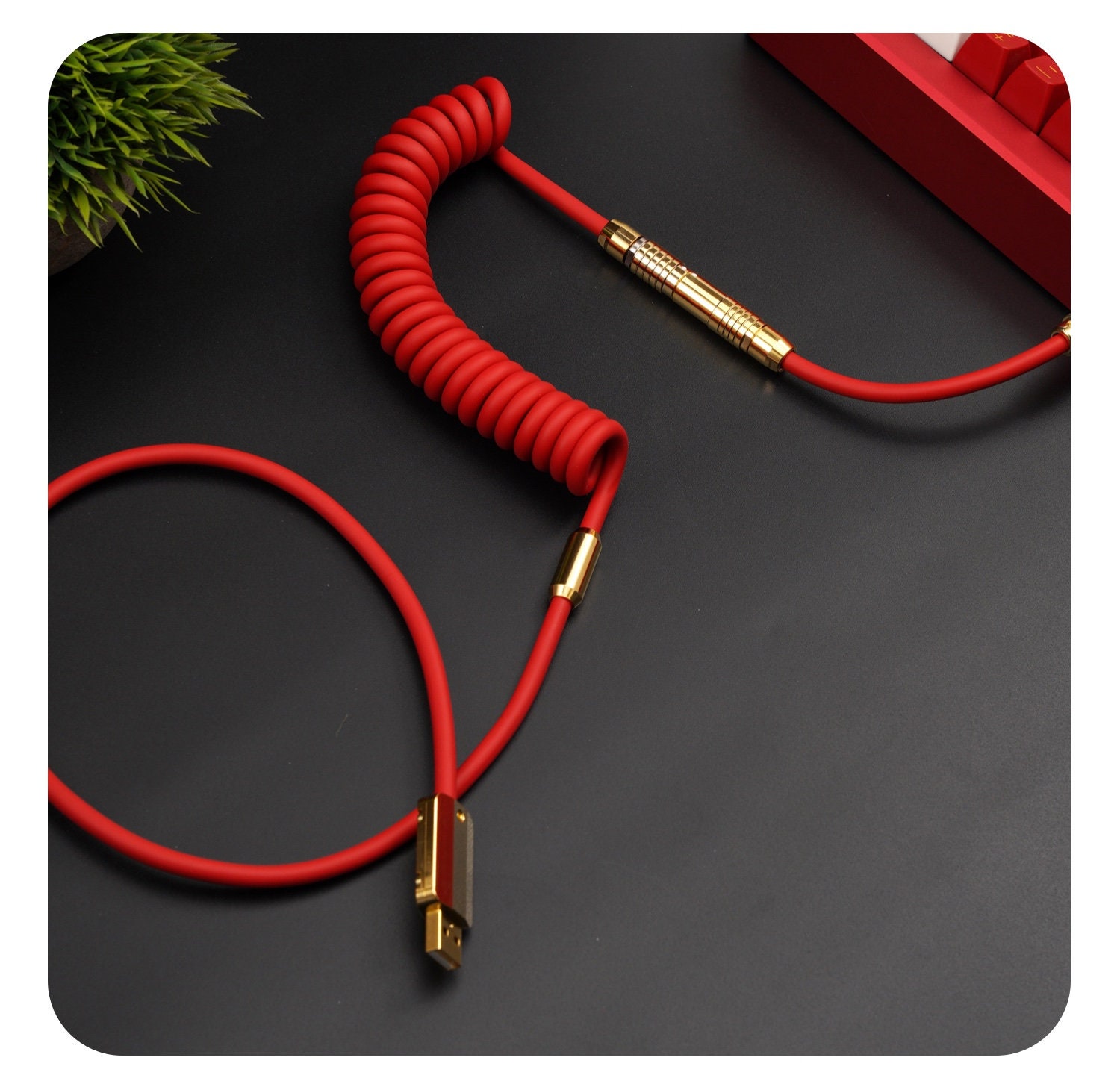 Keyboard Cable Coiled Cable Custom Cable Detachable USB C - Etsy UK