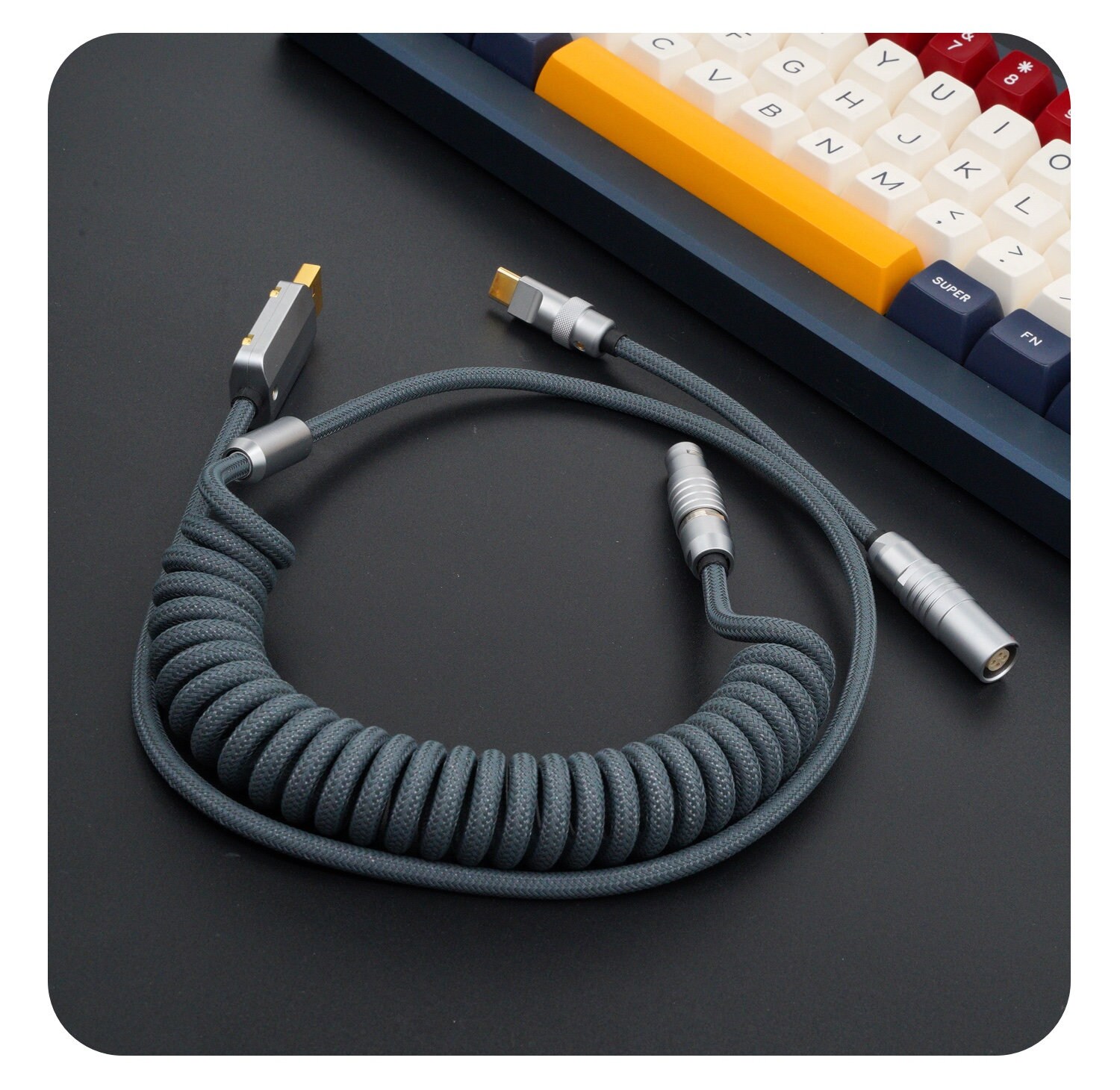 GeekCable Custom Coiled Aviator USB Cable custom usb cables | Etsy