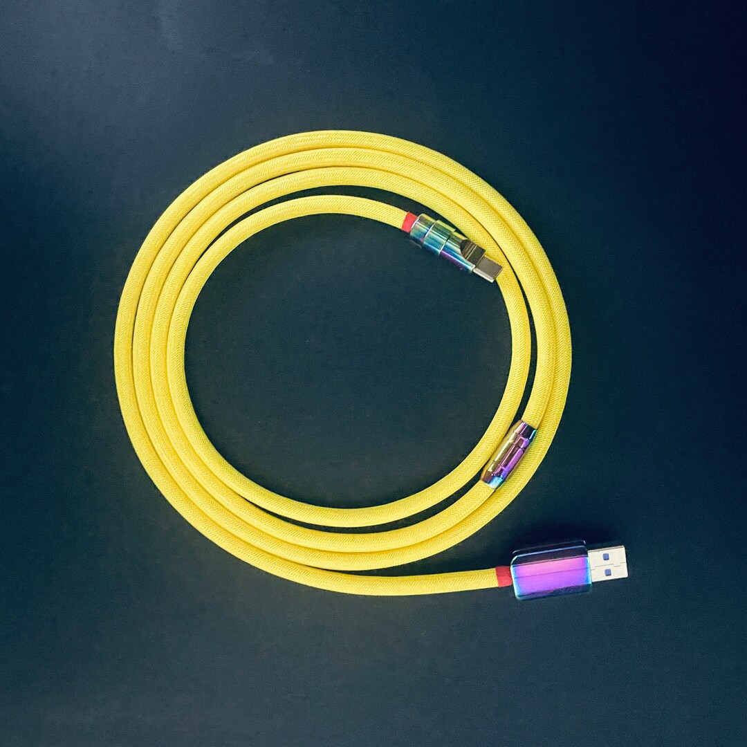 Customized Handmade Data Cable goose Yellow, Charging Cable, Apple ...