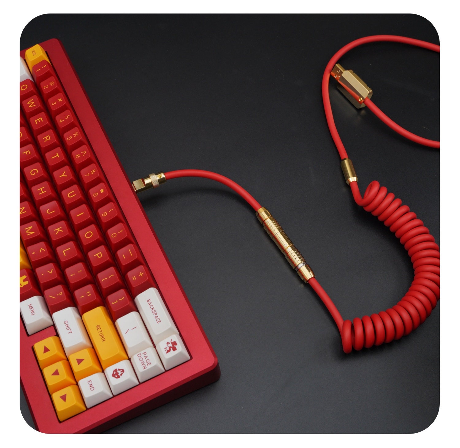 Keyboard Cable Coiled Cable Custom Cable Detachable USB C - Etsy UK