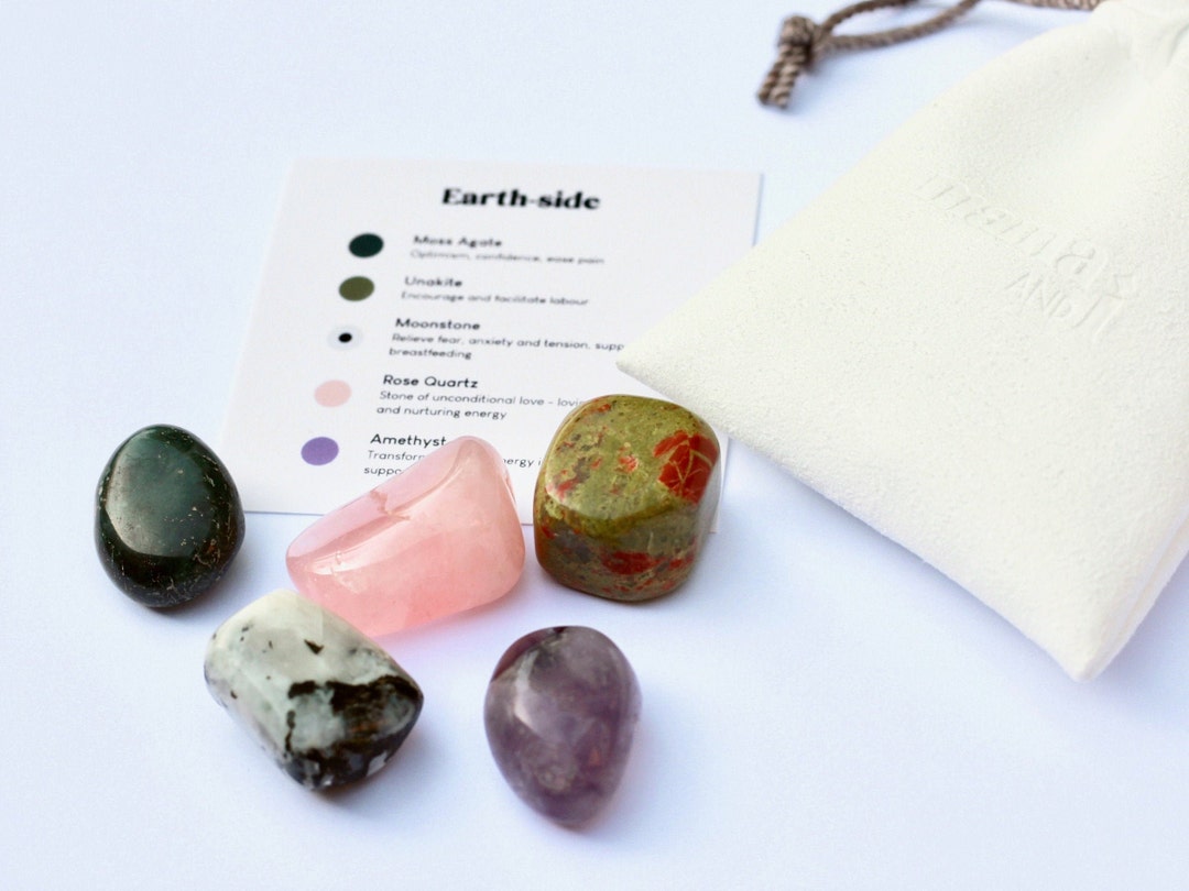 CALM BIRTH STONE Set, Earthside Tumble Set, Birth Support, Pregnancy ...