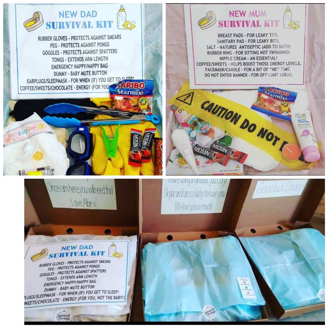 New Dads Survival Kit/letterbox Gifts /baby Shower/ Funny Gift ...