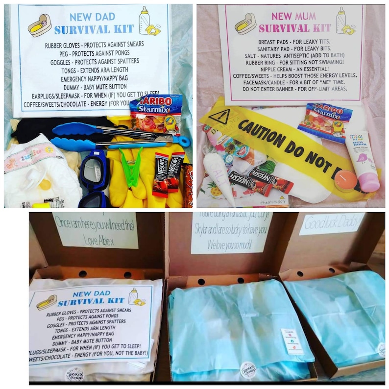 New Dads Survival Kit/letterbox Gifts /baby Shower/ Funny Gift ...