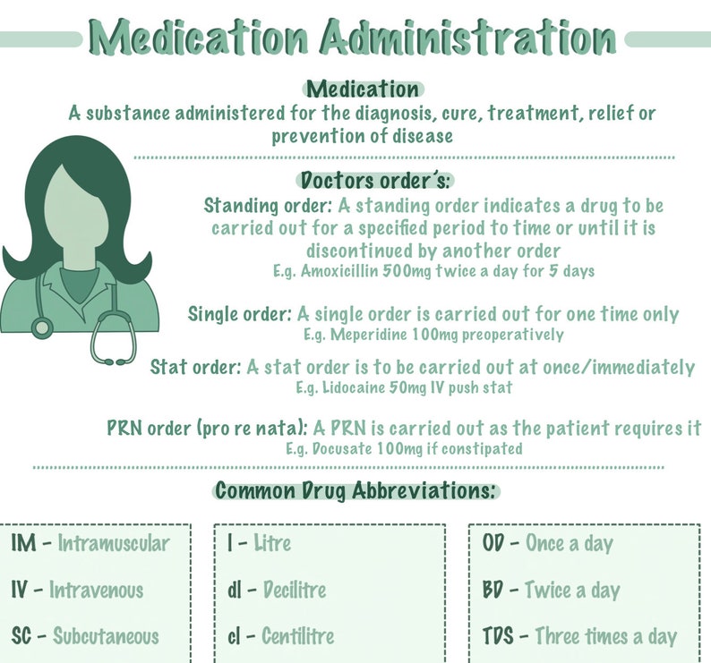 The Basics to Medication Administration -downloadable PDF Notes - Etsy UK