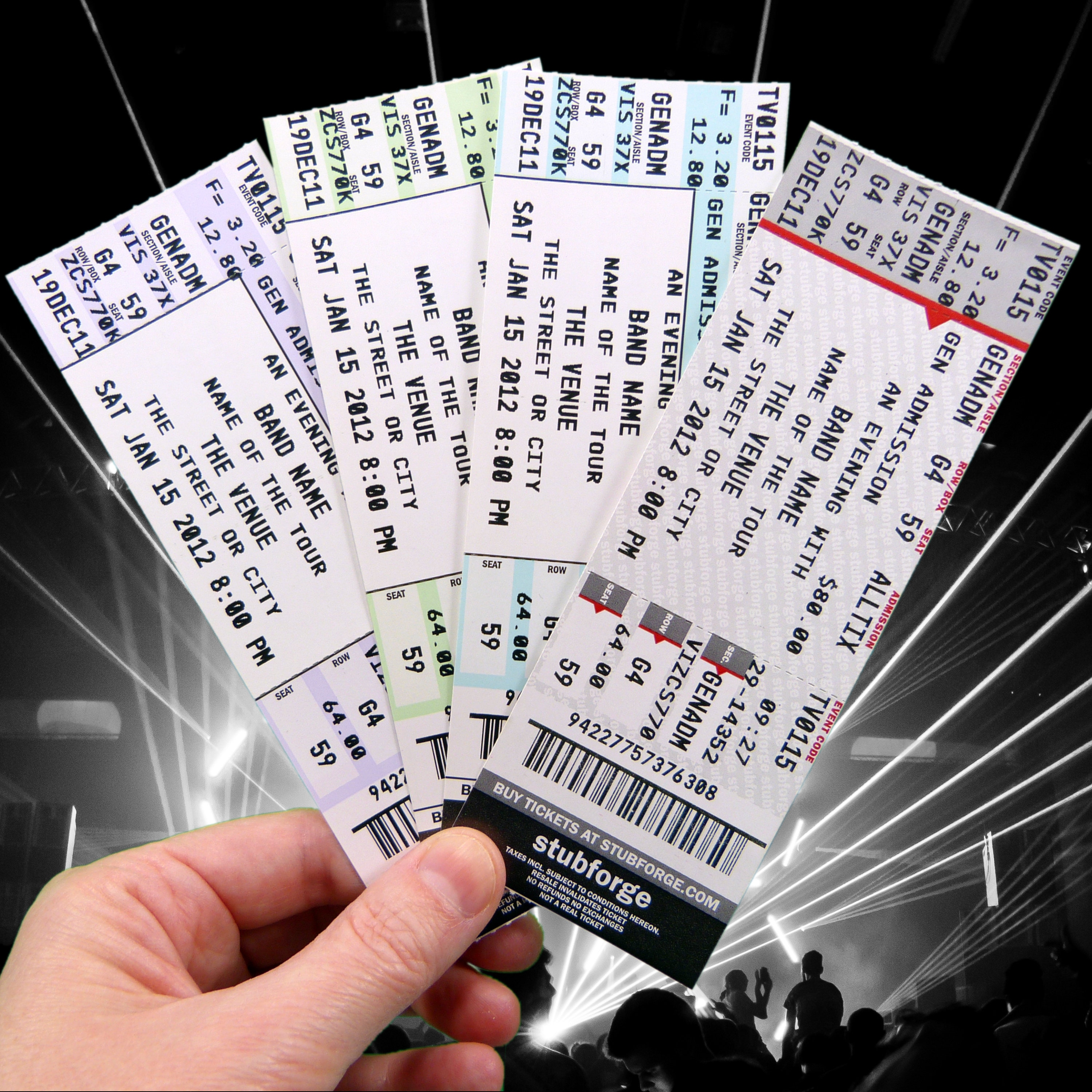 Custom Concert Ticket Fully Customizable Ticketmaster Fake - Etsy Canada