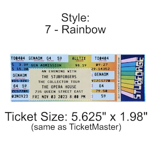 Custom Concert Ticket - Fully Customizable - Ticketmaster Fake Concert ...