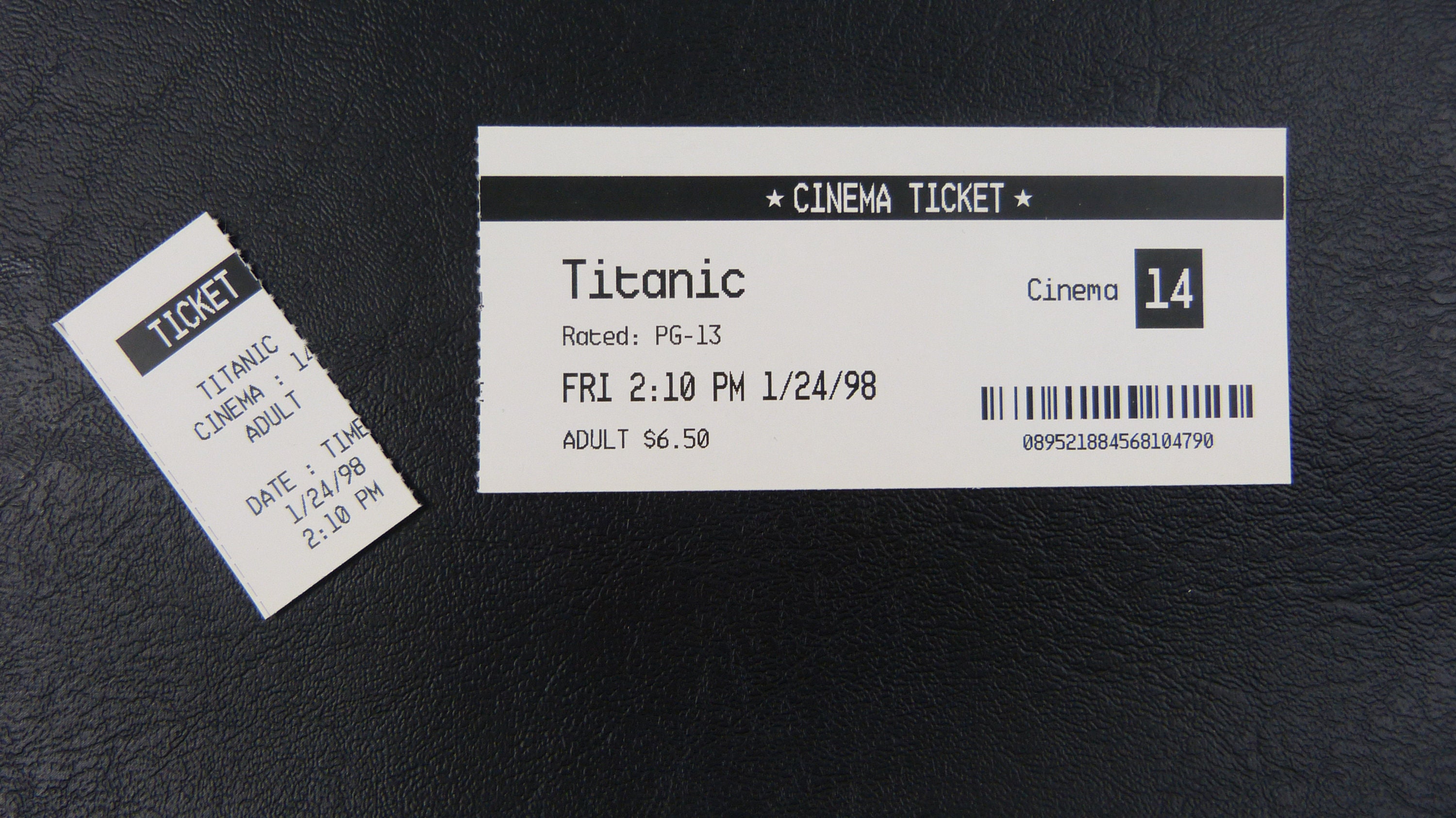 Movie Ticket Stub Fully Customizable Cinema Theater - Etsy
