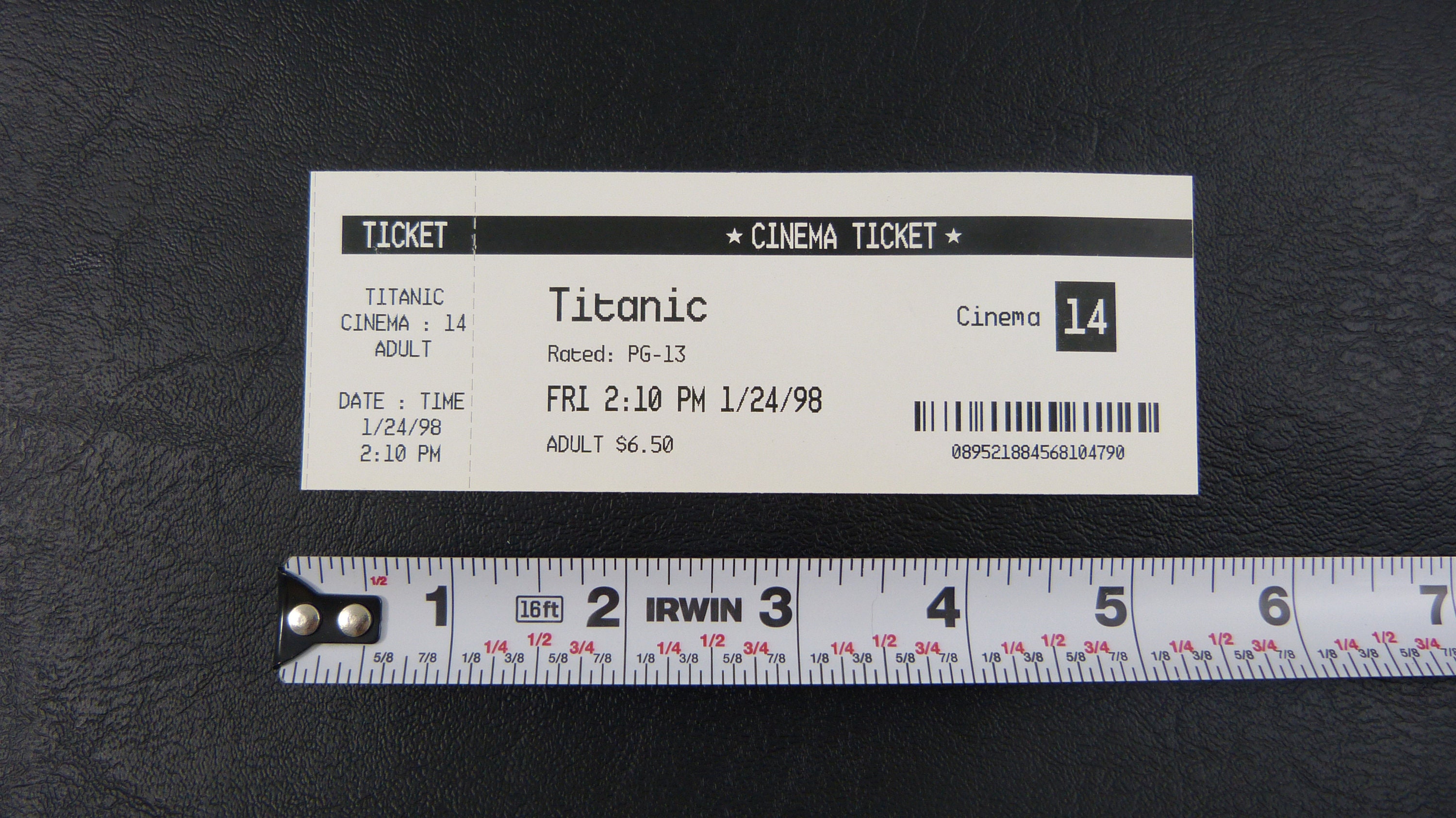 Movie Ticket Stub Fully Customizable Cinema Theater - Etsy