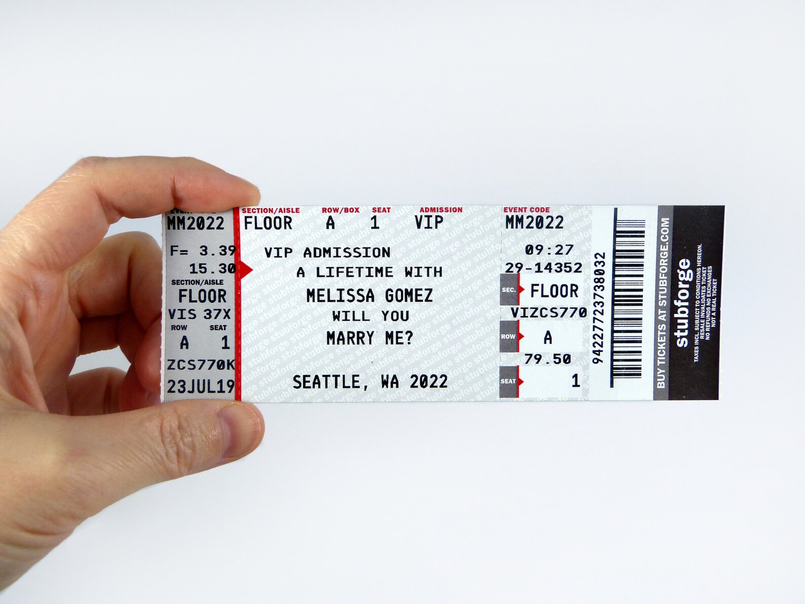 PRINTED Will You Marry Me Proposal Concert Ticket Custom - Etsy