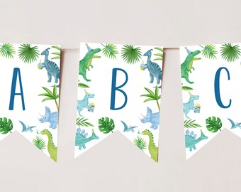T-rex Garland T Rex Banner Dinosaur Party Decorations Three - Etsy