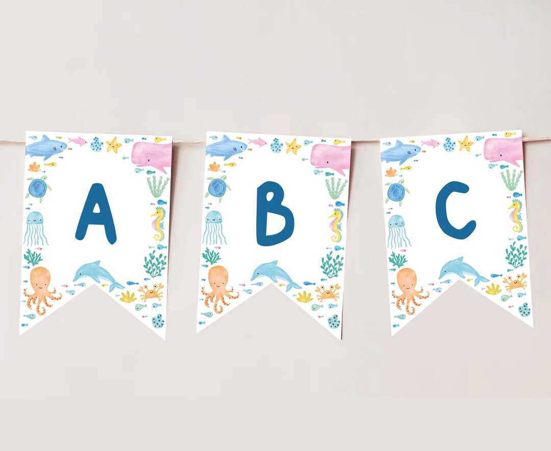 Under the Sea Banner, Under the Sea Birthday Bunting, Under the Sea ...
