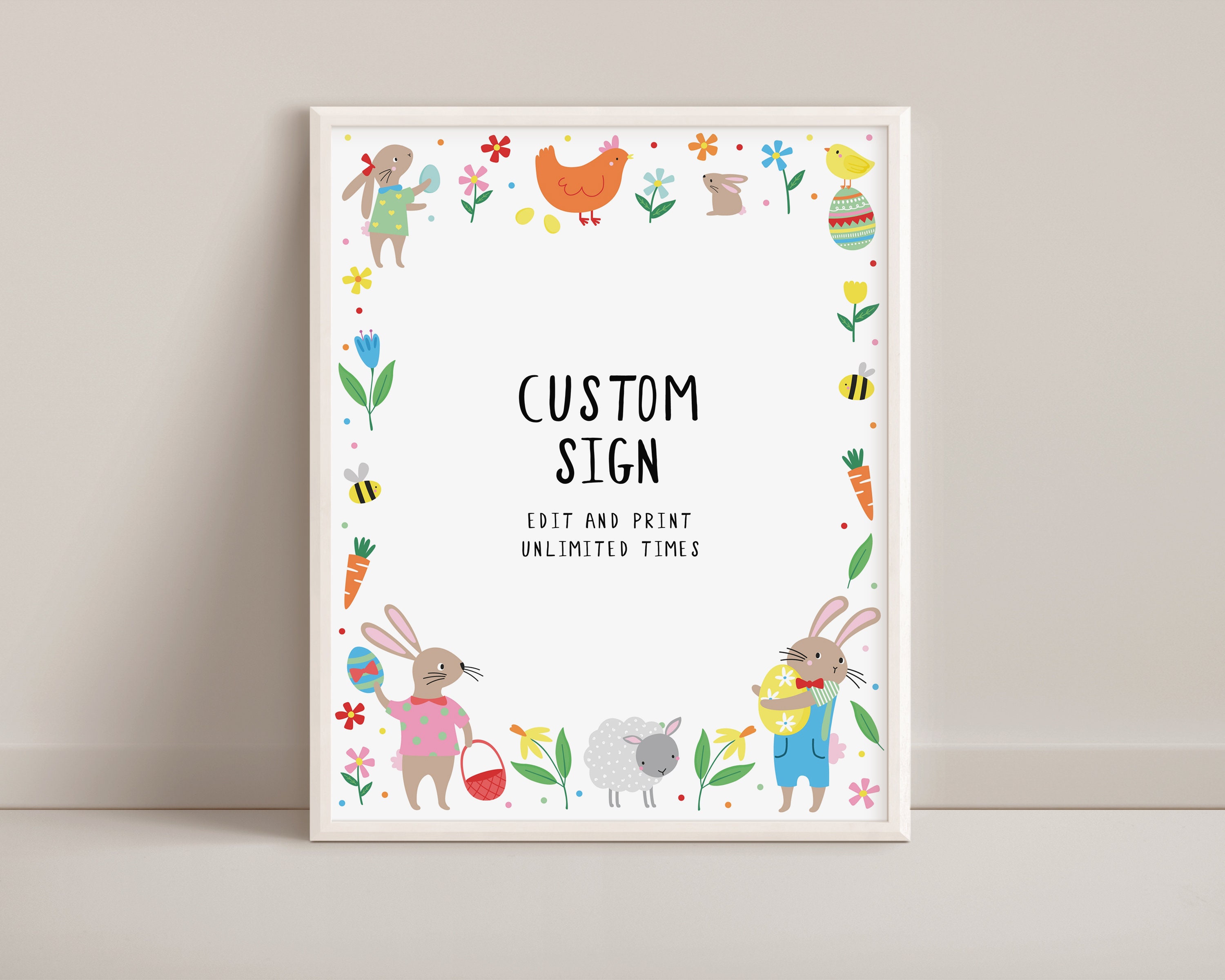 Easter Birthday Sign Printable Easter Party Sign Easter Egg - Etsy Canada