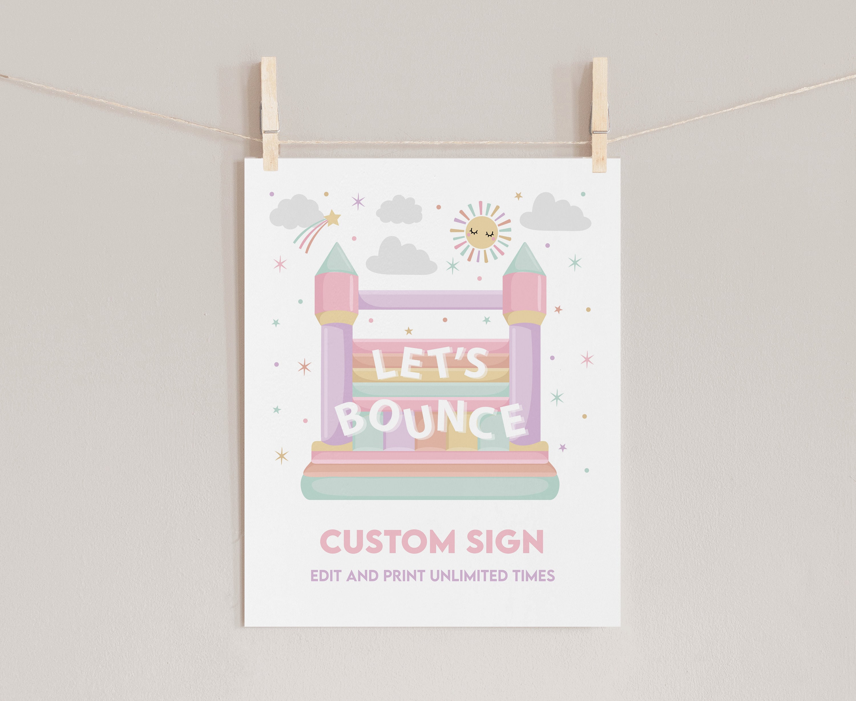 Bounce House Birthday Party Sign Bouncy Castle Party Sign - Etsy