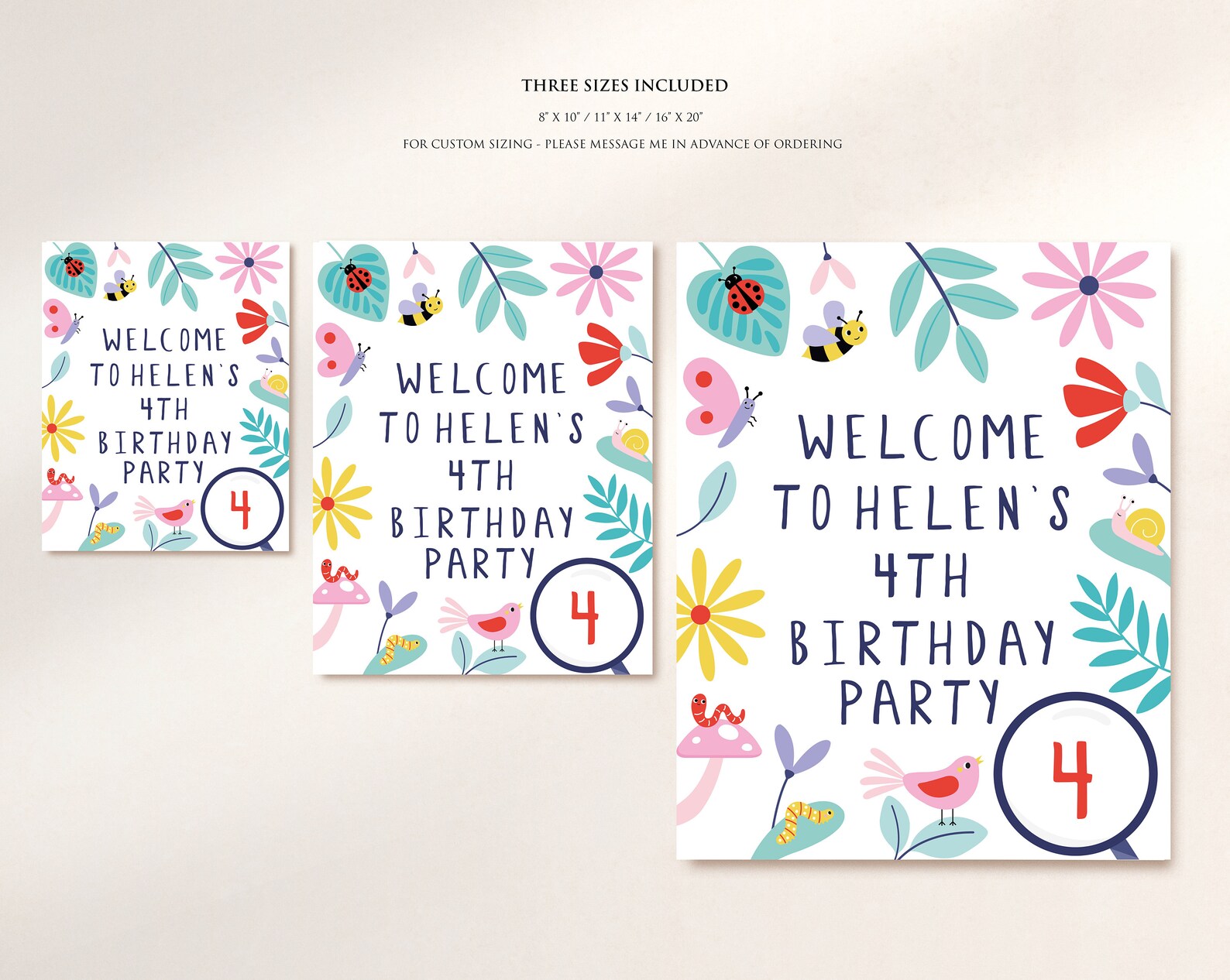 Custom Welcome Birthday Sign Welcome Sign Editable Birthday - Etsy UK