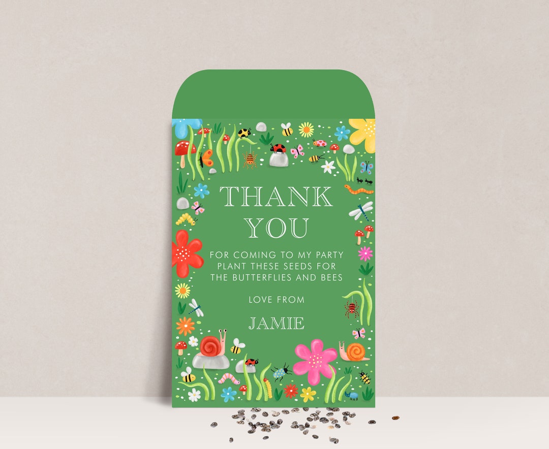 Printable Birthday Seed Packet, Party Bag Birthday Seed Packets ...