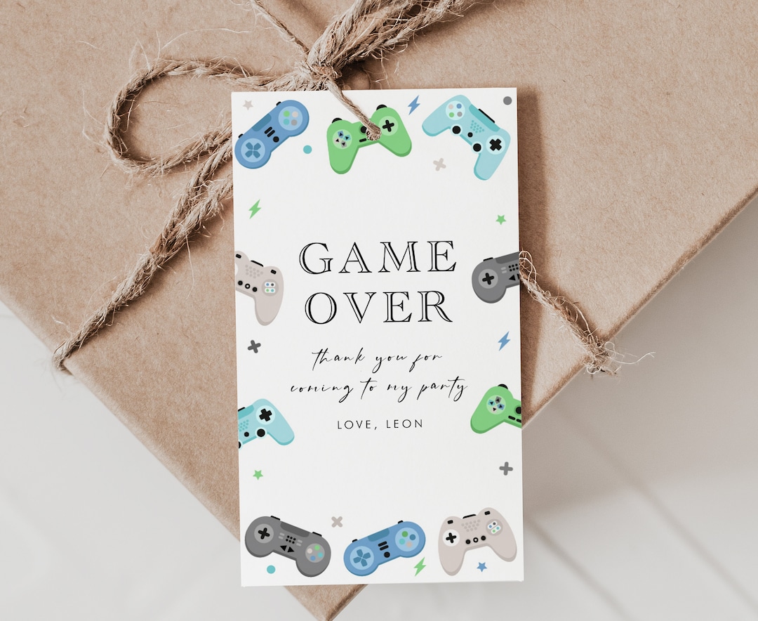Editable Video Game Favor Tags, Gamer Birthday Party (digital Download ...