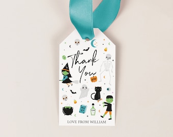 Editable Halloween Thank You Favor Tags Template Halloween - Etsy