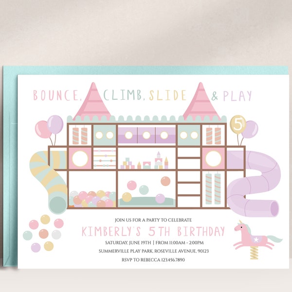 Playground Joint Birthday Invitation - Etsy