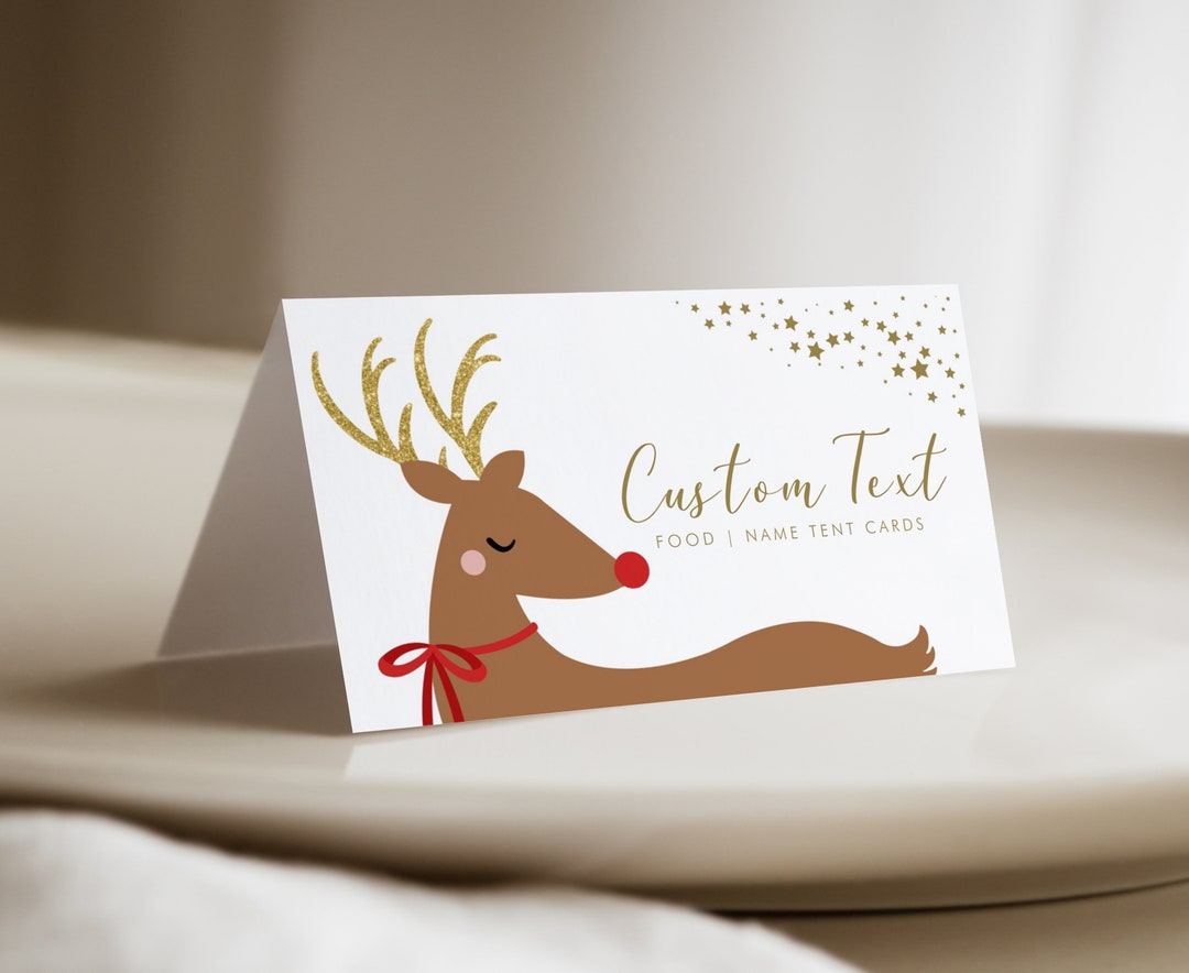 Reindeer Tent Card, Editable Reindeer Food Card, Printable Christmas ...