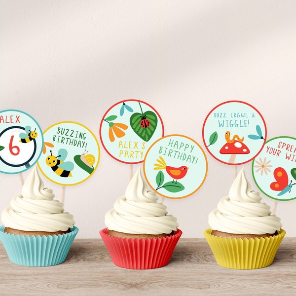 Bug Cupcake Toppers - Etsy