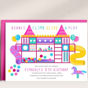 Bounce Jungle Gym Invitation Soft Play Invitation Birthday - Etsy