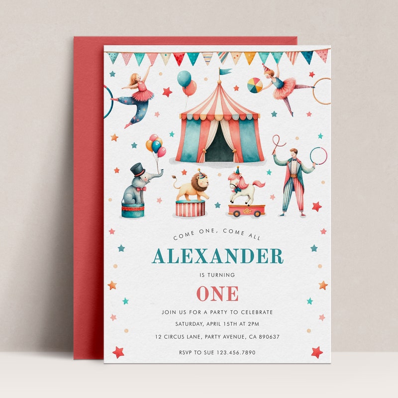 Circus Invitation - Etsy