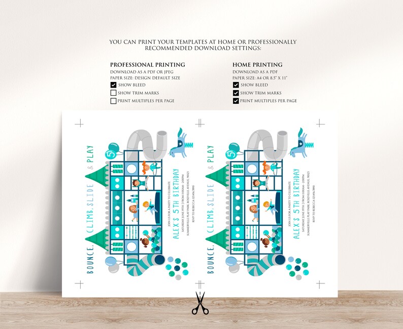 Bounce Jungle Gym Invitation Soft Play Invitation Birthday - Etsy