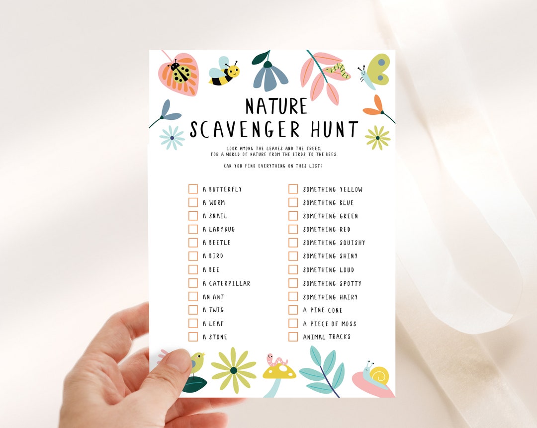 Outdoor Learning Activity Outdoor Scavenger Hunt Nature Scavenger Hunt ...