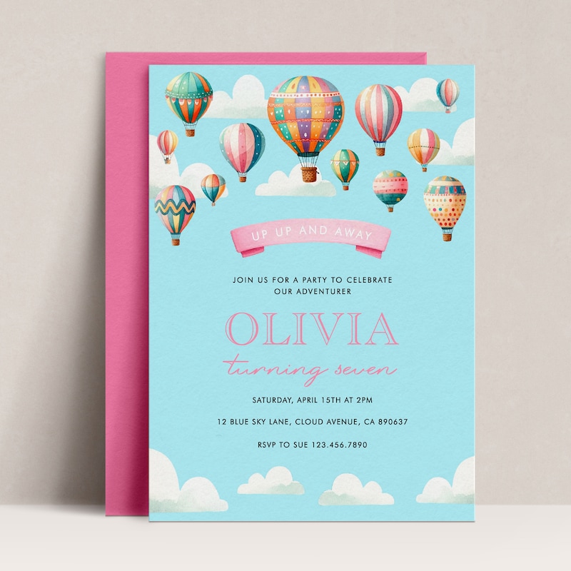 Balloon Party Invite - Etsy