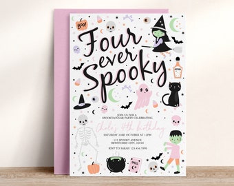 Four Ever Spooky Birthday - Etsy