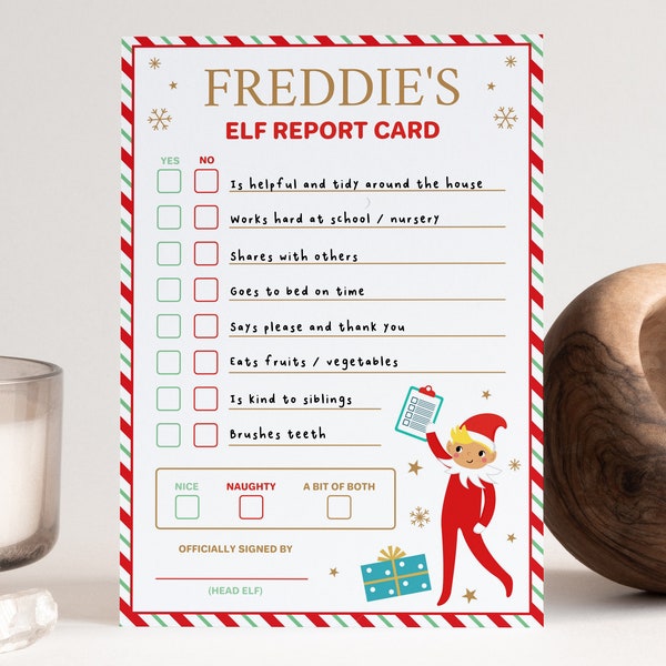 Report Card Template - Etsy