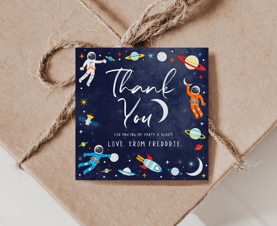 Editable Galaxy Favor Tags, Space Birthday Party (digital Download ...