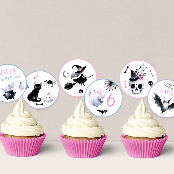 Halloween Cupcake Toppers - Etsy