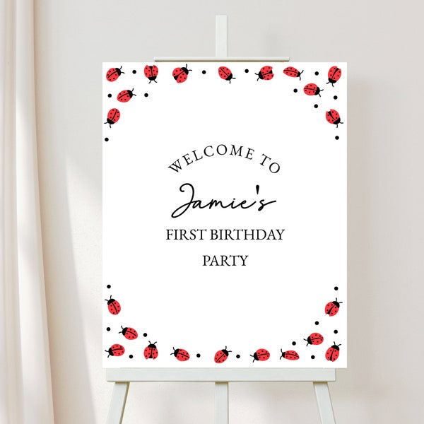 Ladybug Welcome Sign - Etsy