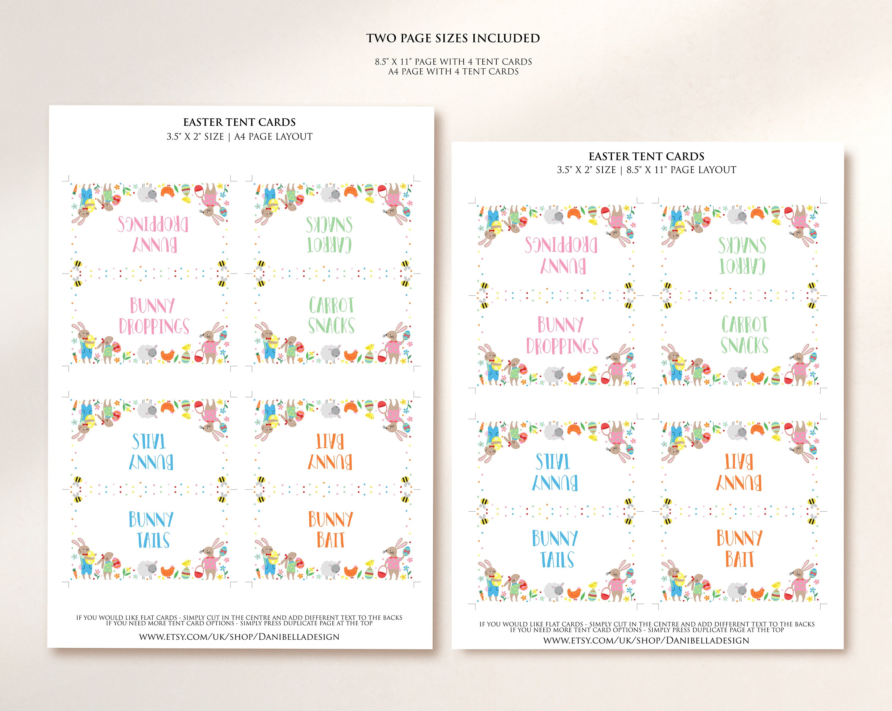 Editable Easter Name Tags Easter Food Tent Card Easter Table - Etsy UK