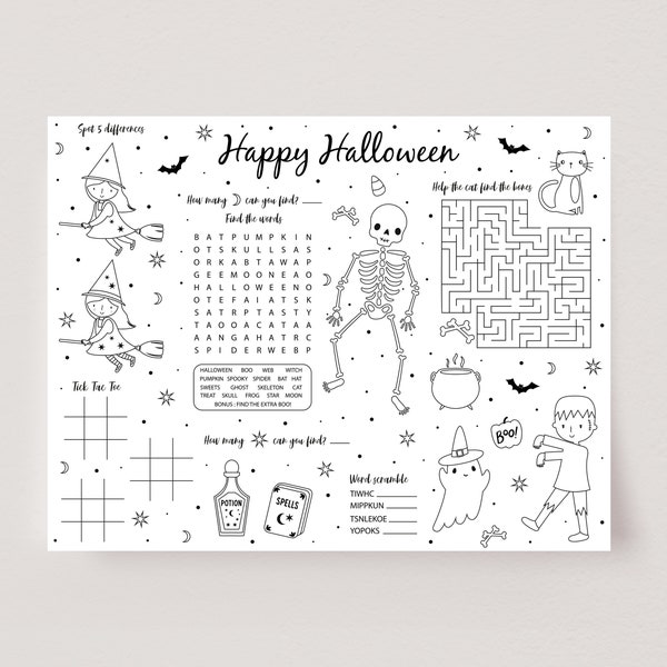 Halloween Coloring Pages - Etsy
